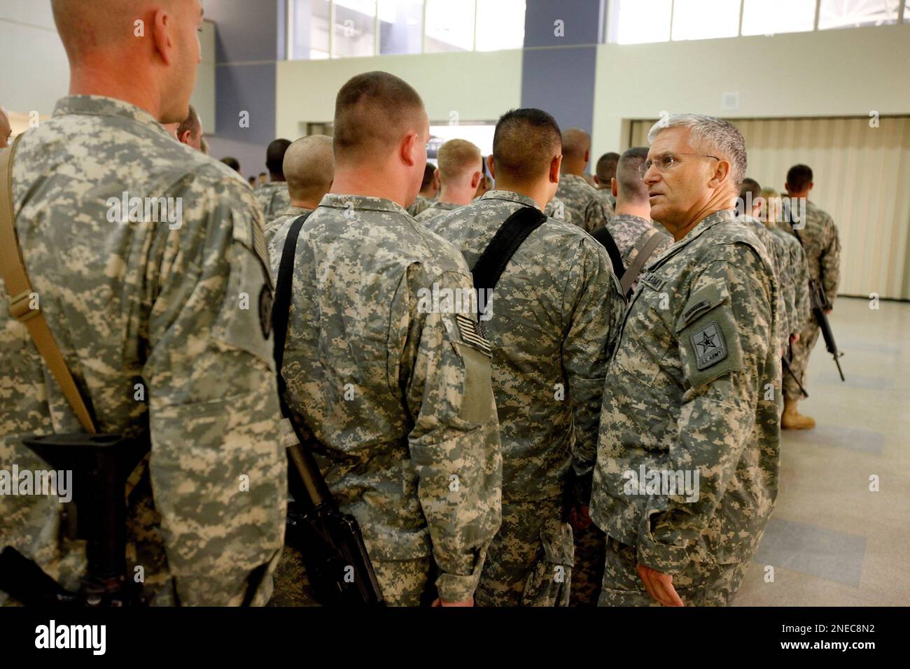 Army Chief of Staff, Gen. George W. Casey, speaks with almost 250 ...