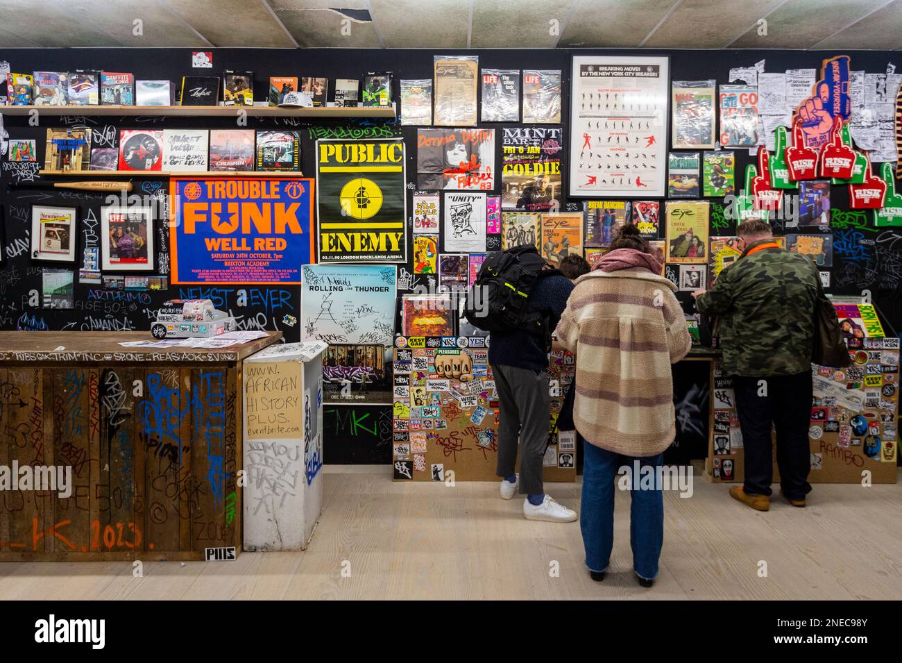 London, UK. 16 February 2023. Inside a recreation of a New York record ...