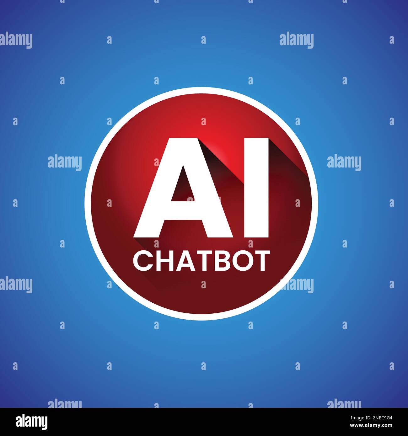 AI Chatbot - artificial intelligence button sign Stock Vector Image ...