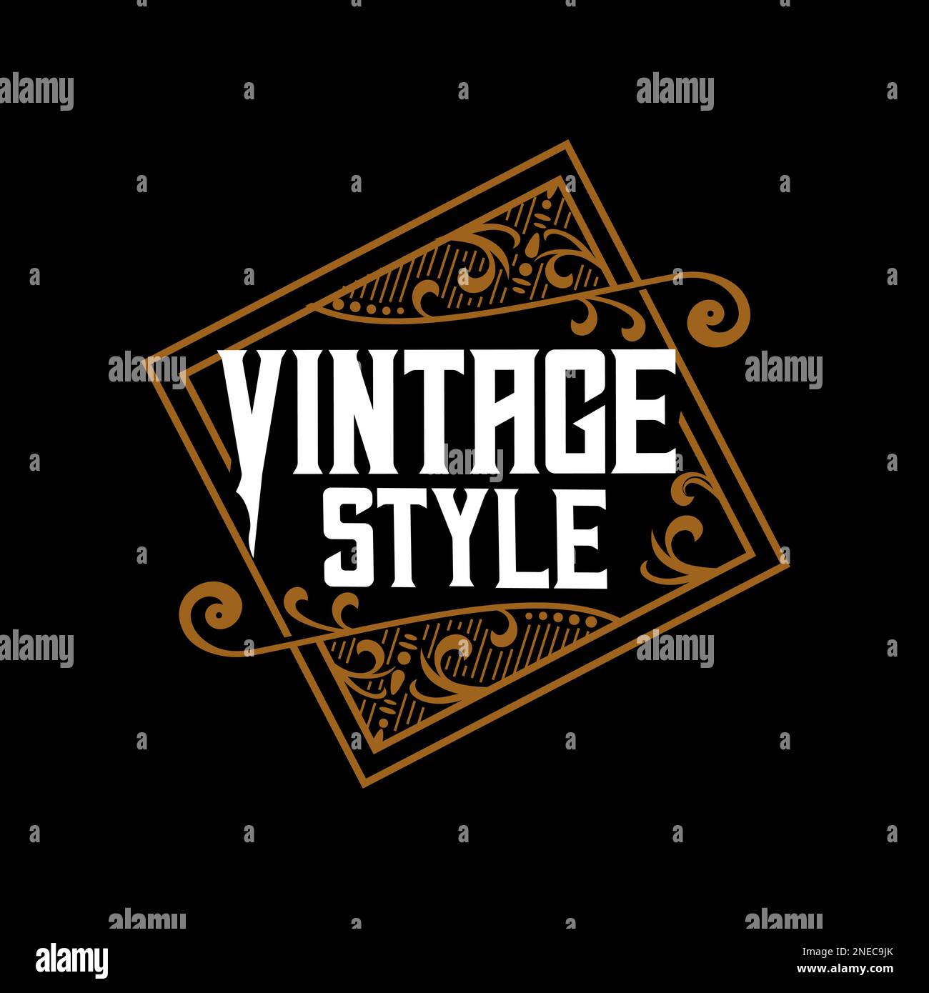 Logo design Badge Design Classic Retro Vintage Style, Vintage framed ...
