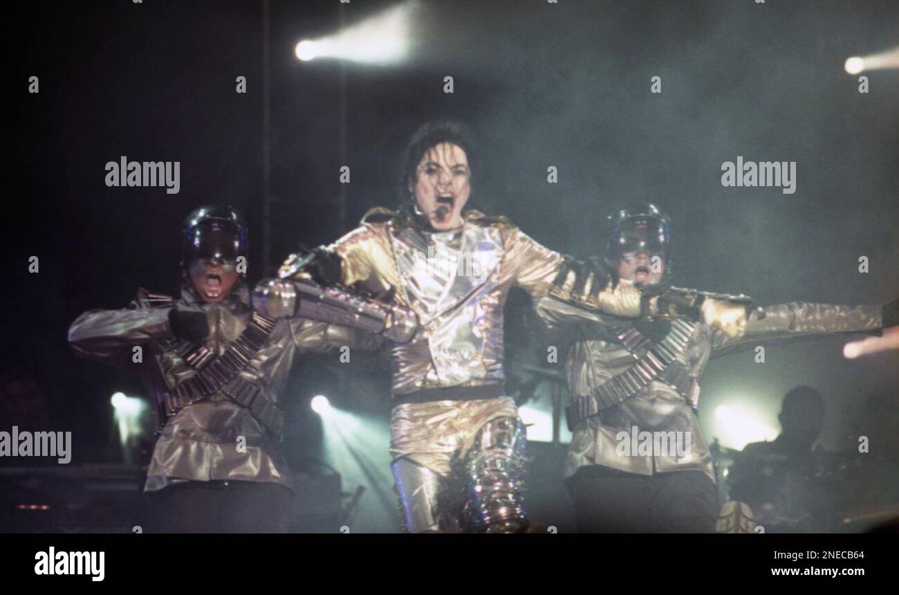 US pop star Michael Jackson during his concert on June 27, 1997 at the ...