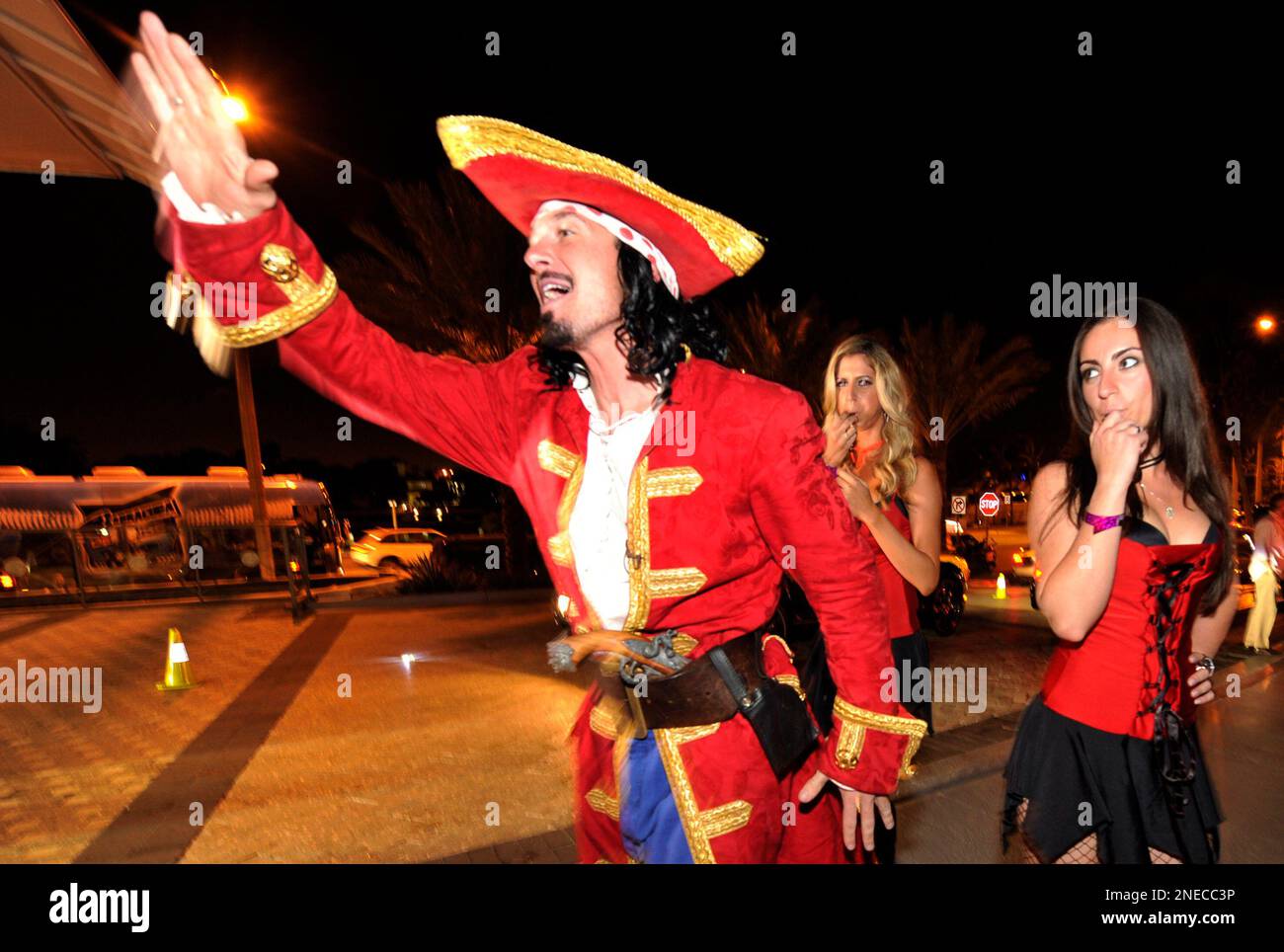 Captain Morgan and the Morganettes attend the Eden Roc Superbowl party ...