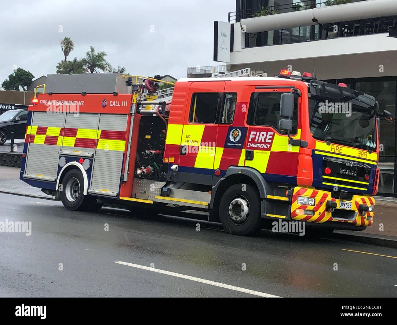 The New Zealand fire and emergency vehicle Stock Photo - Alamy