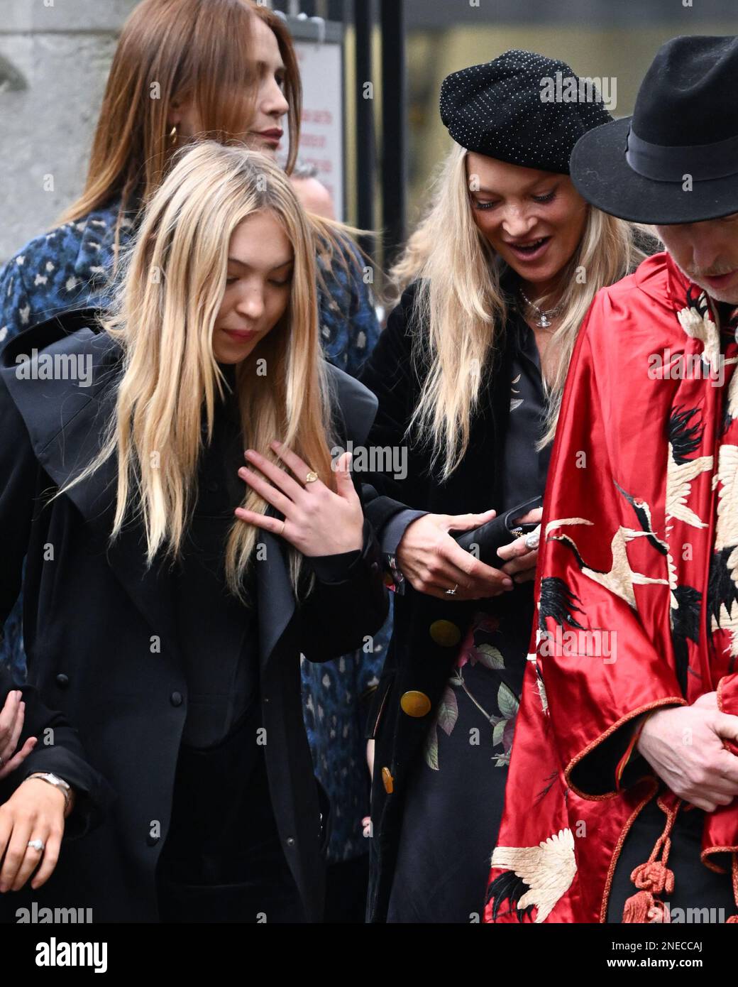 February 16th, 2023, London, UK. Kate Moss and Lila Grace Moss Hack ...