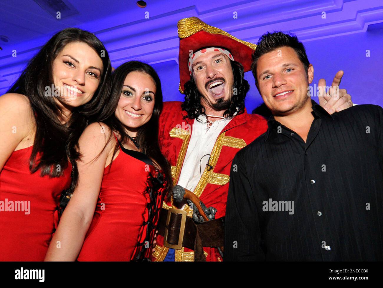 Captain Morgan and the Morganettes attend the Eden Roc Superbowl party ...