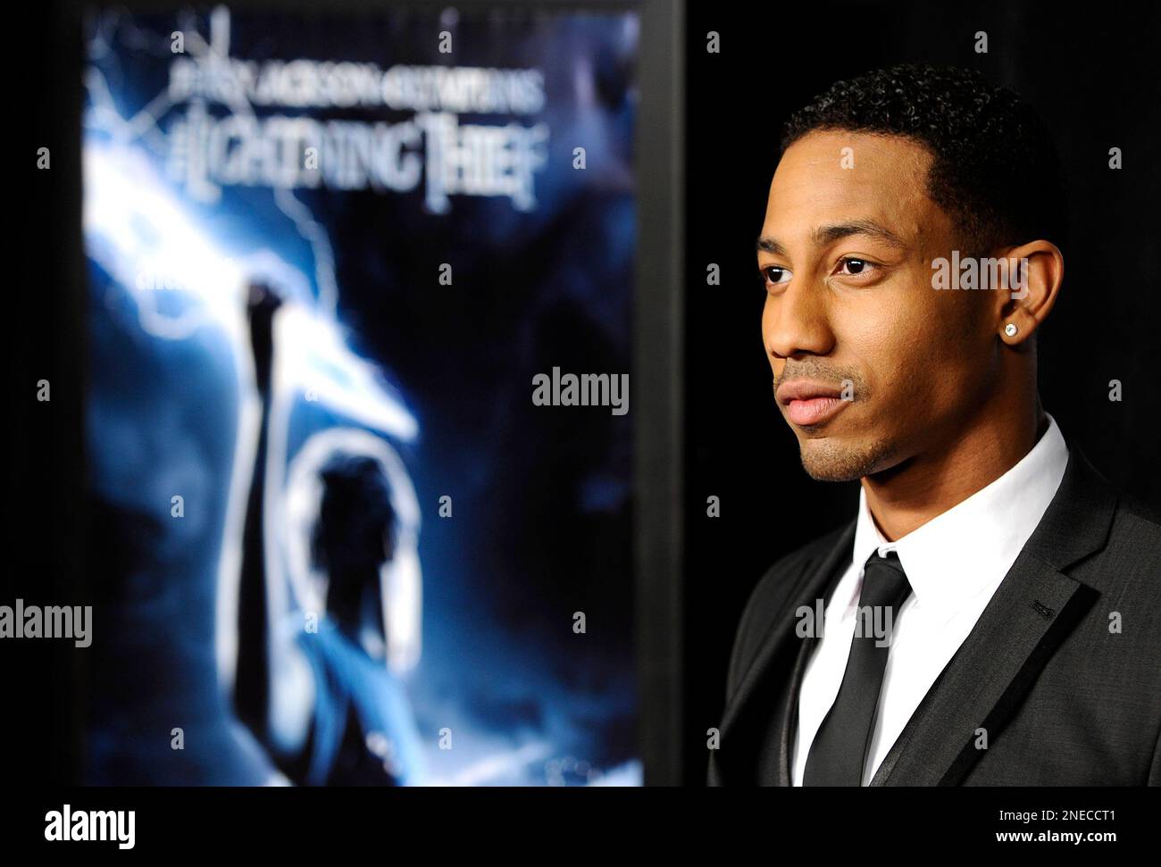 Actor Brandon T. Jackson attends the premiere of "Percy Jackson and The ...
