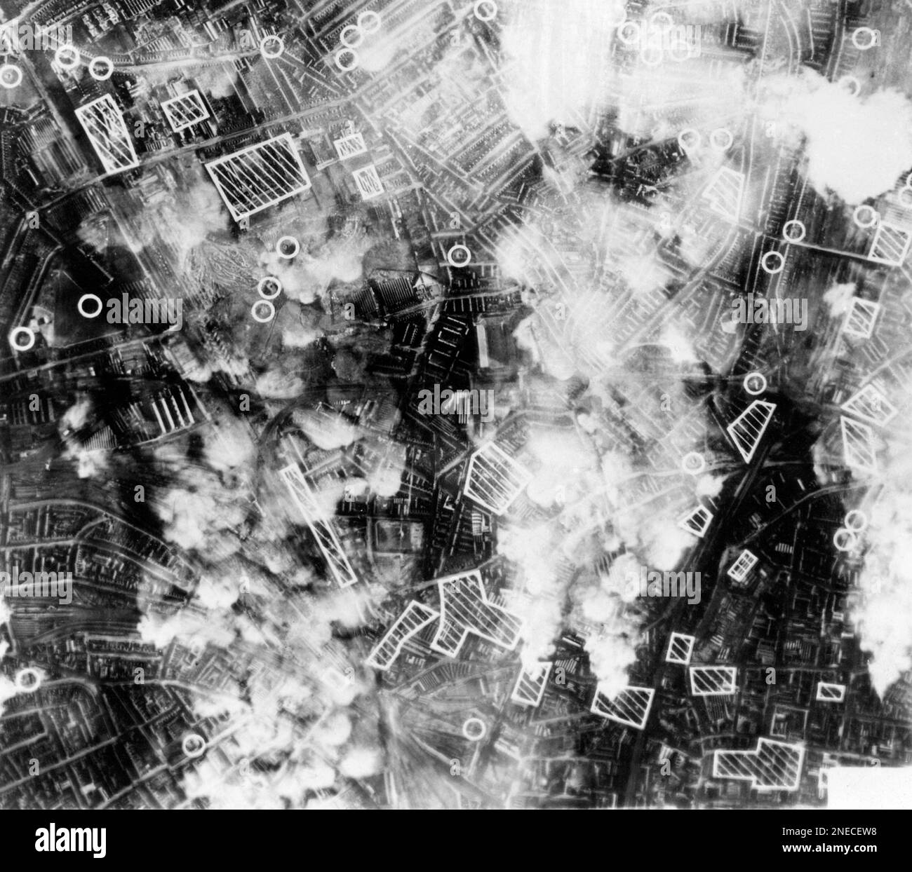 A view of Birmingham taken from a German battle plane during the air ...
