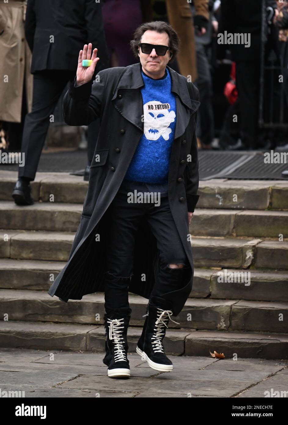 February 16th, 2023, London, UK. Jonathan Ross arriving at a Memorial ...