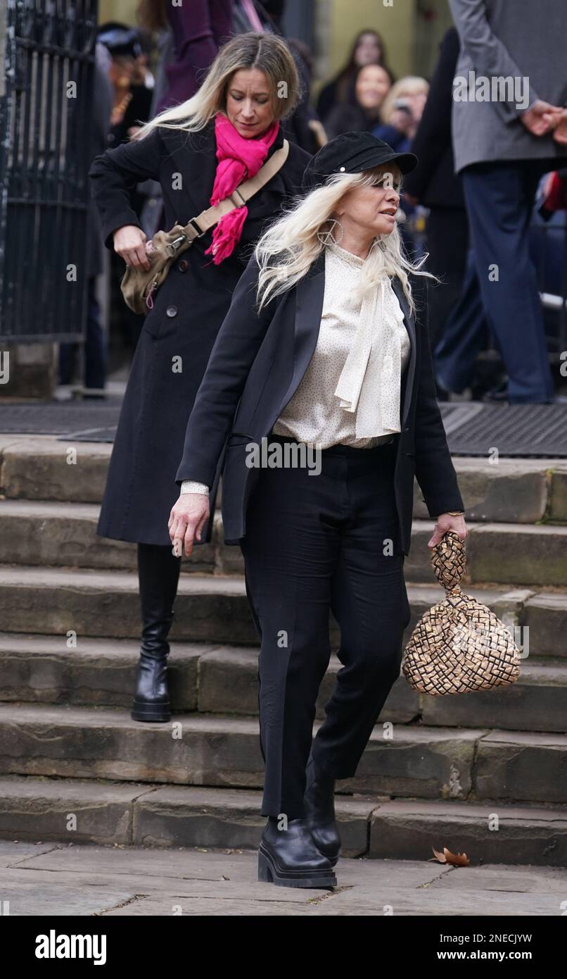 Leah Wood (left) and Jo Wood arrive for a memorial service to honour ...