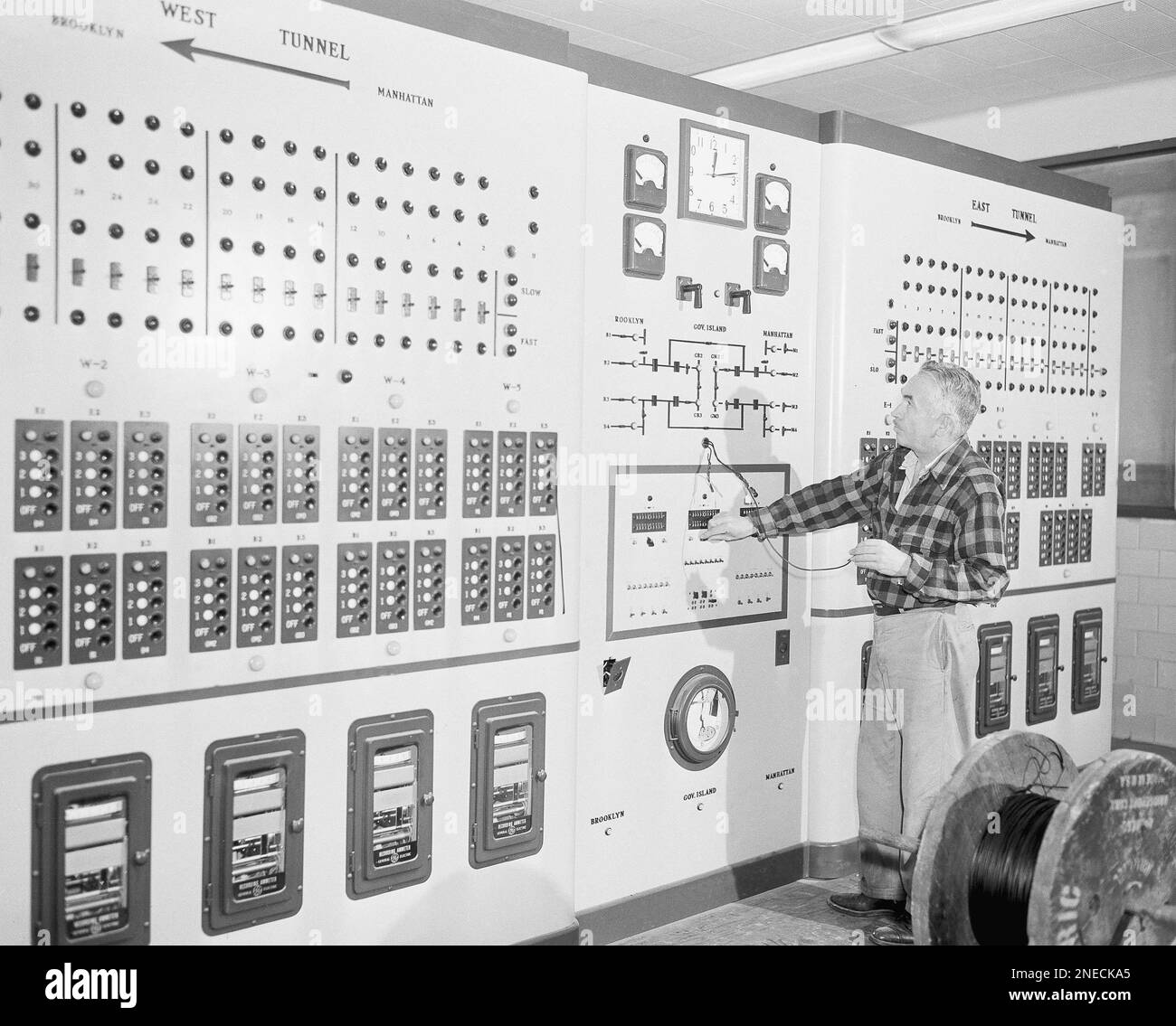 This is the push button control panel from which 27 blower and 26 ...