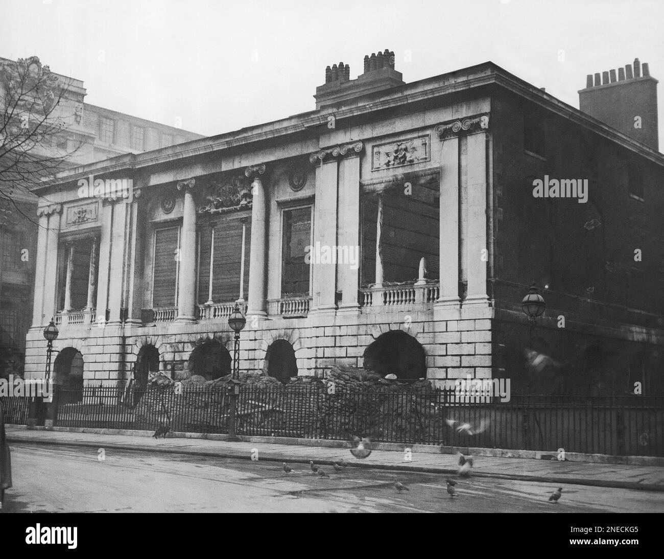 The exterior shell of London's famous Trinity House after it had been ...