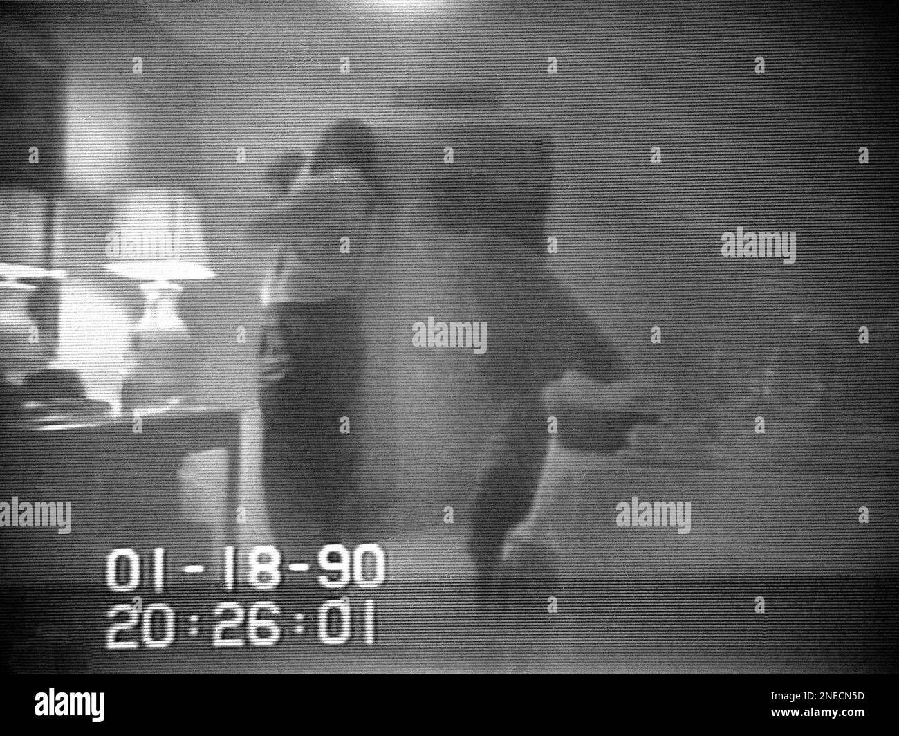 This frame from a black-and-white FBI videotape shows Washington Mayor ...