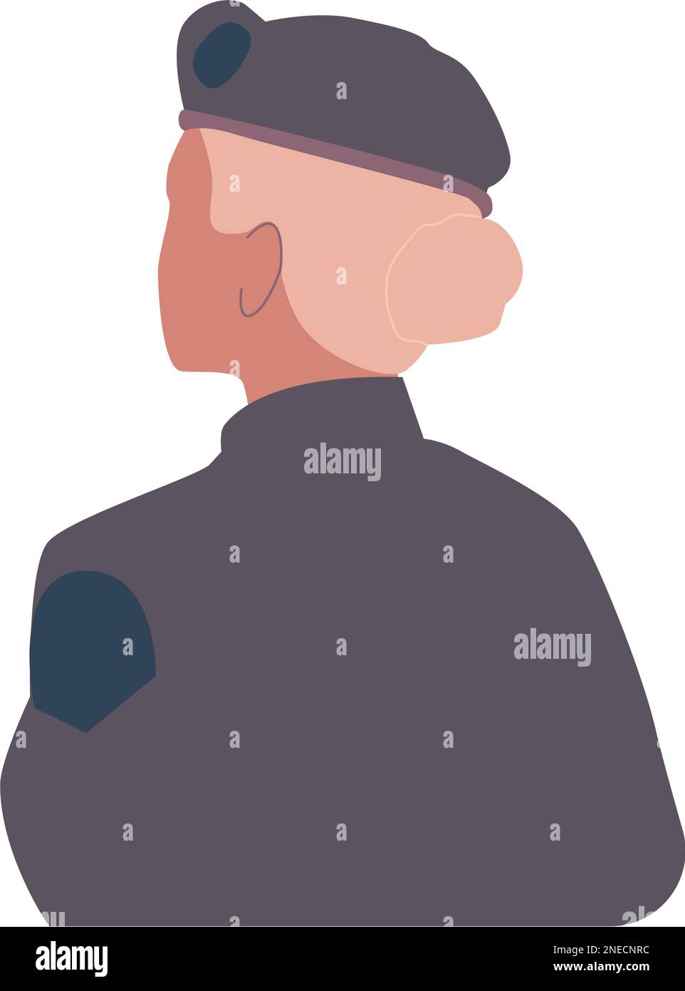 Blonde woman in military uniform back view Stock Vector Image & Art - Alamy