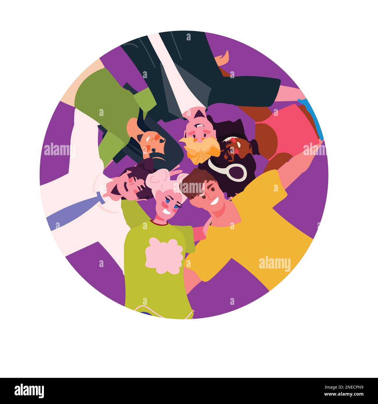 mix race people in trendy clothes embracing generation Z lifestyle ...