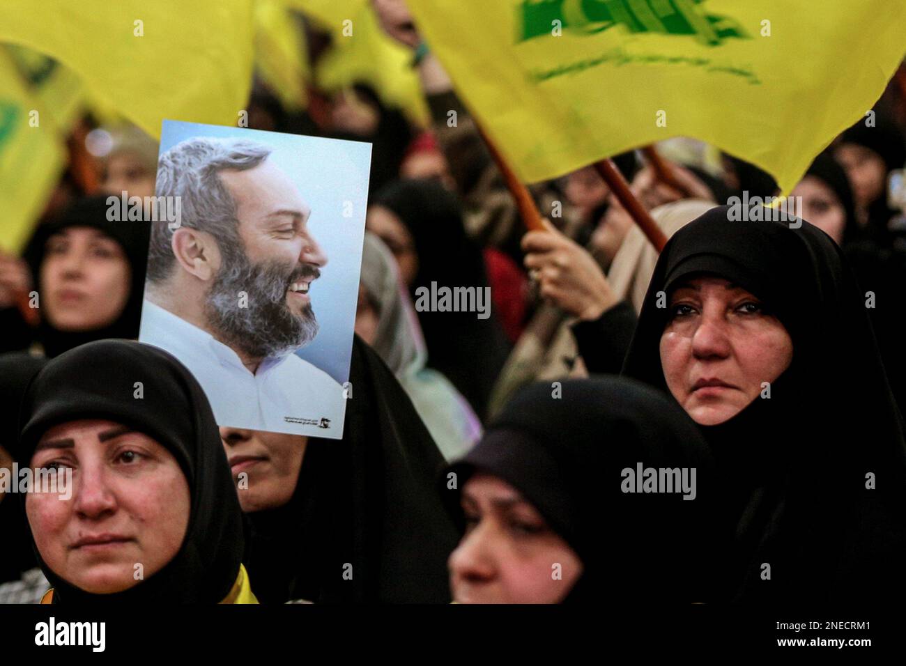 Beirut, Lebanon. 16th Feb, 2023. Supporters of the pro-Iranian ...