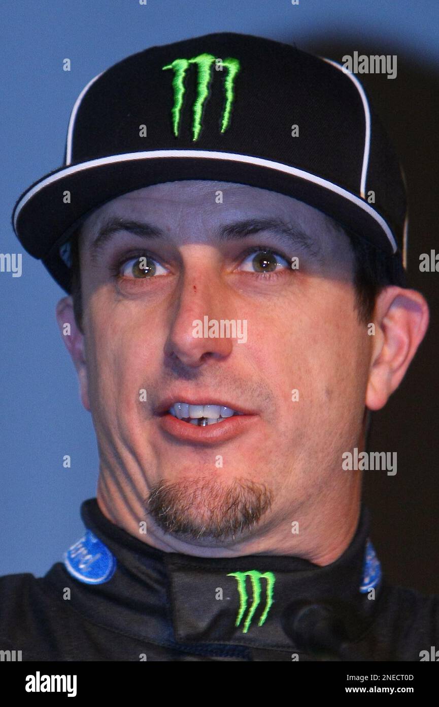 Ford team driver Ken Block of the U.S. poses during the launch event ...