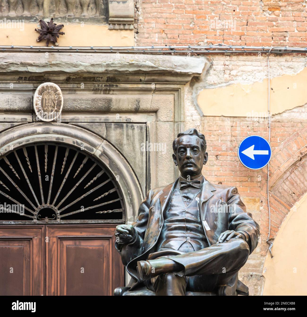 statue of the famous Italian composer Giacomo Puccini at the Cittadella ...
