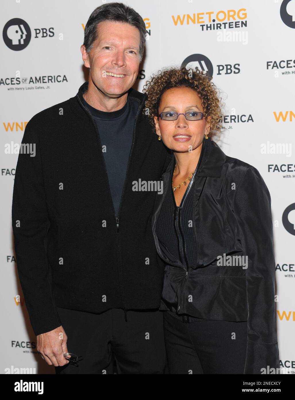 Television journalist Stone Phillips and wife Debra attend the premiere ...