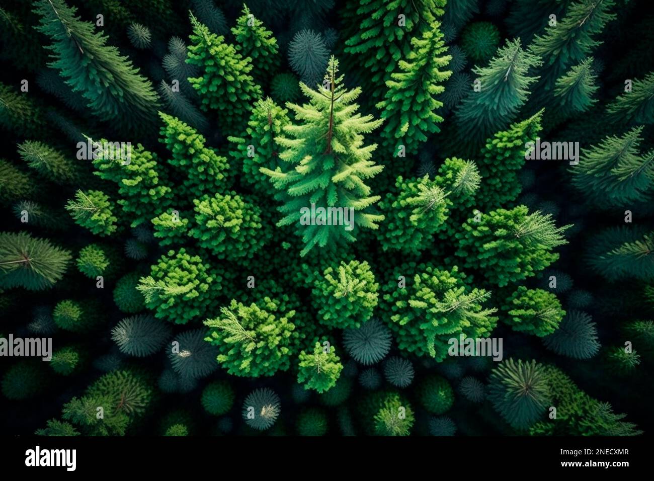 Aerial top view forest tree, Rainforest ecosystem and healthy ...