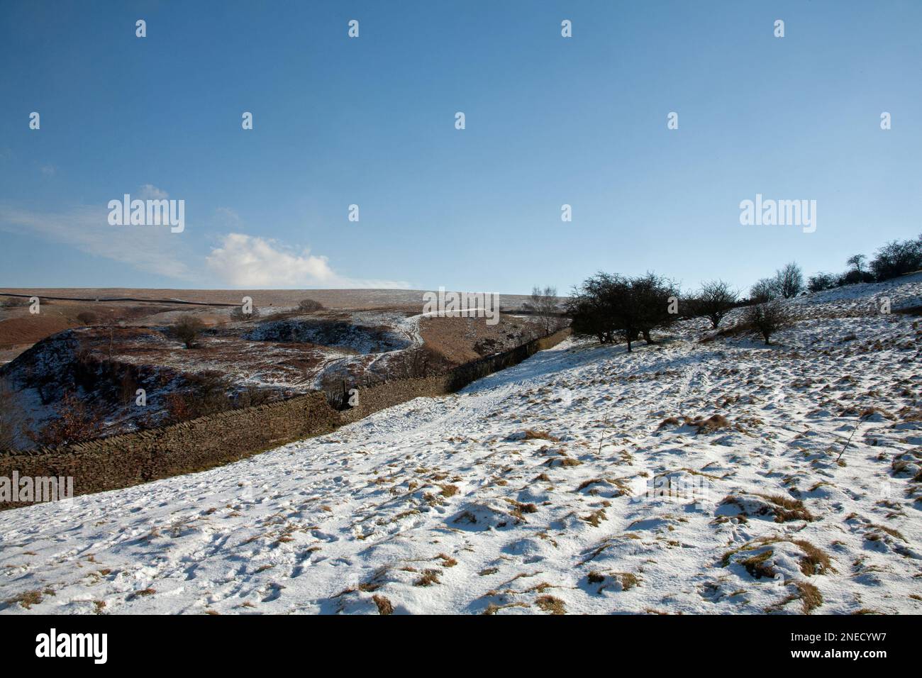 Winter view Lyme Handley Lyme Park Cheshire England Stock Photo - Alamy