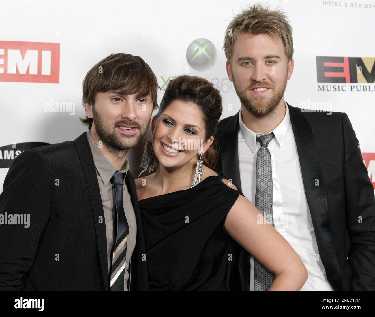 From left to right, singer Charles Kelley, singer Hillary Scott, and ...