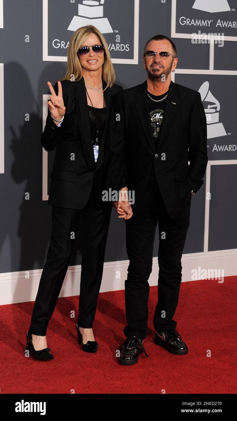 Barbara Bach and Ringo Starrarrive at the Grammy Awards on Sunday, Jan ...