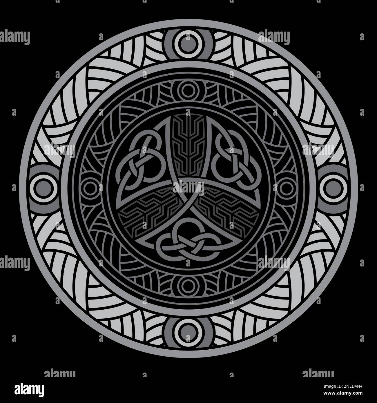 Round Celtic, Scandinavian Design, celtic pattern Stock Vector Image ...