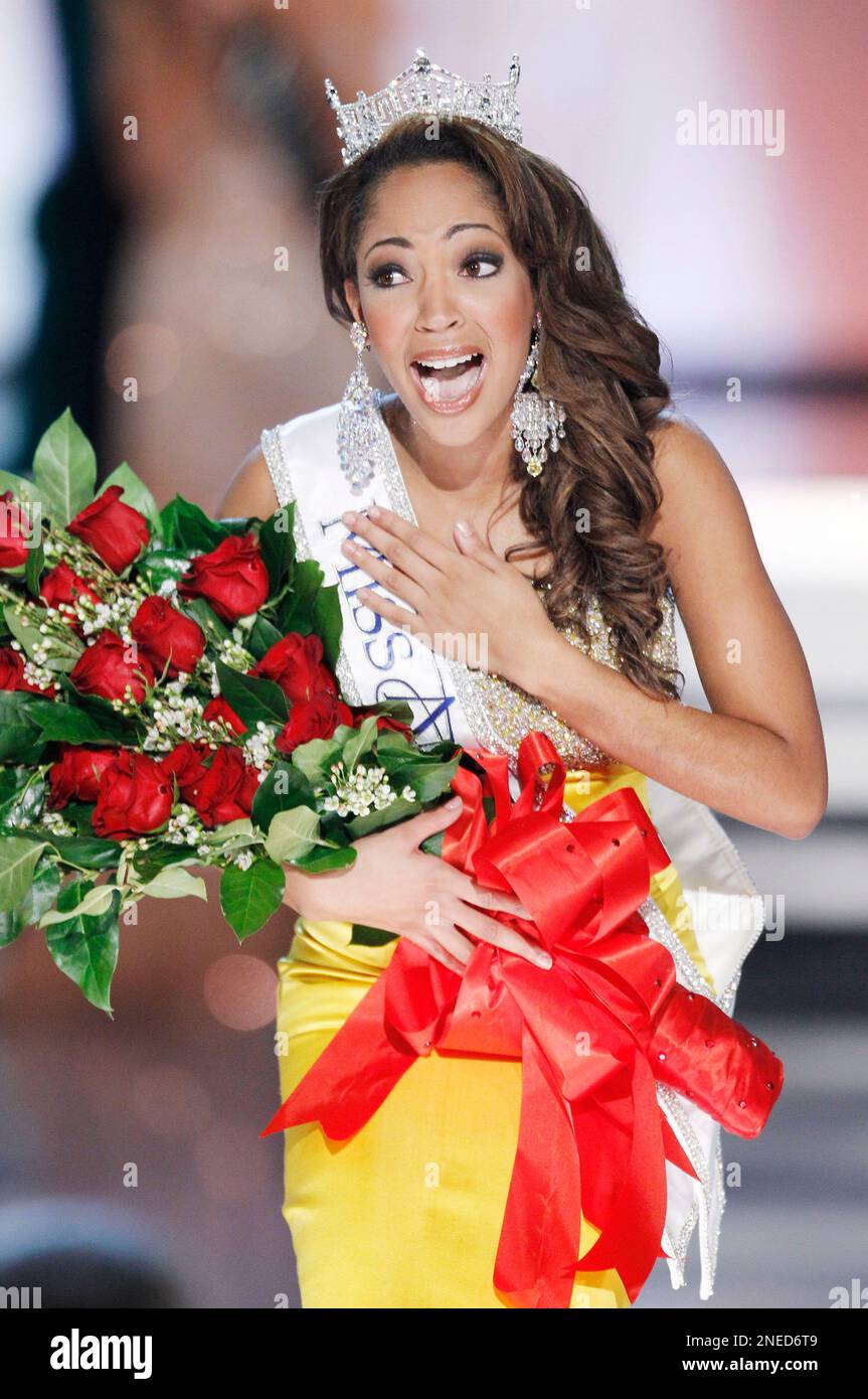 Miss Virginia Caressa Cameron reacts after being crowned Miss America ...