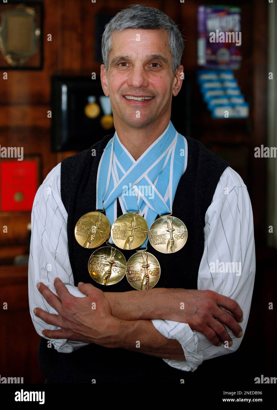 Dr. Eric Heiden, winner of 5 gold medals in speed skating at the 1980 ...