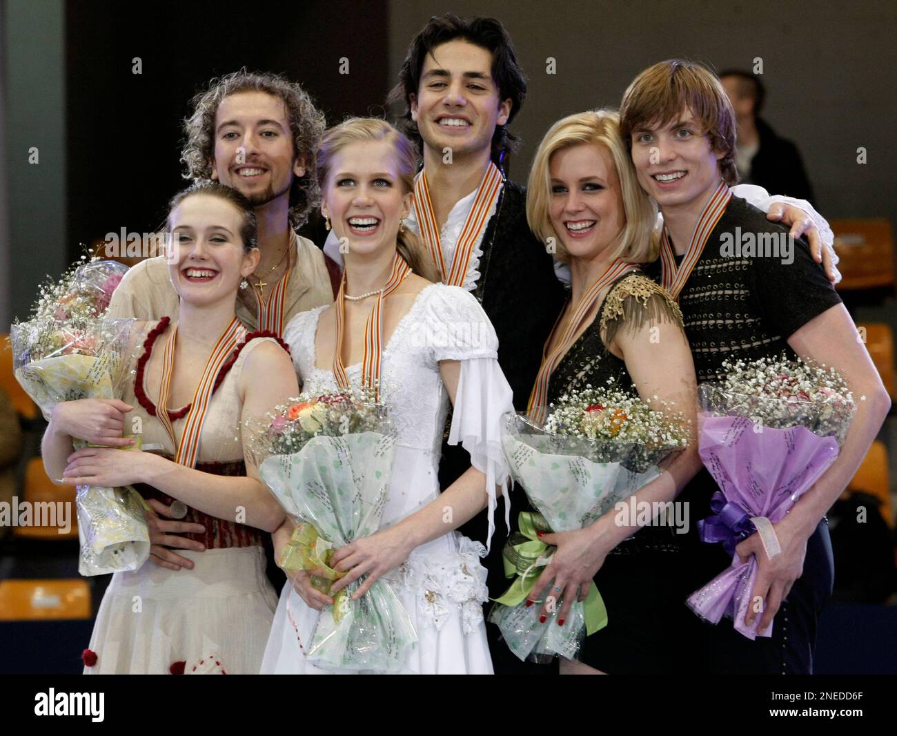 Ice dance pairs, from left, silver medalists Allie Hann-Mccurdy and ...