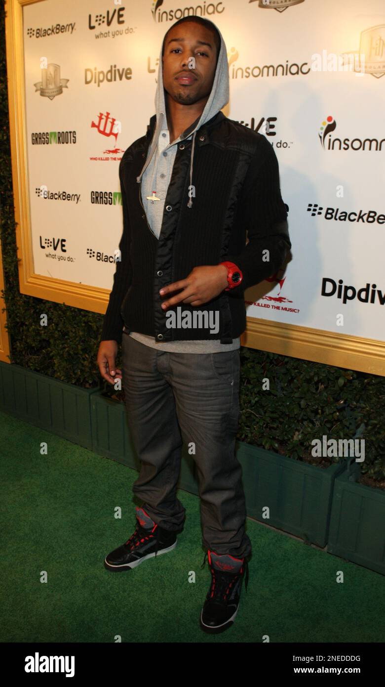 Michael B. Jordan arrives at will.i.am's Dipdive Data Awards held at ...