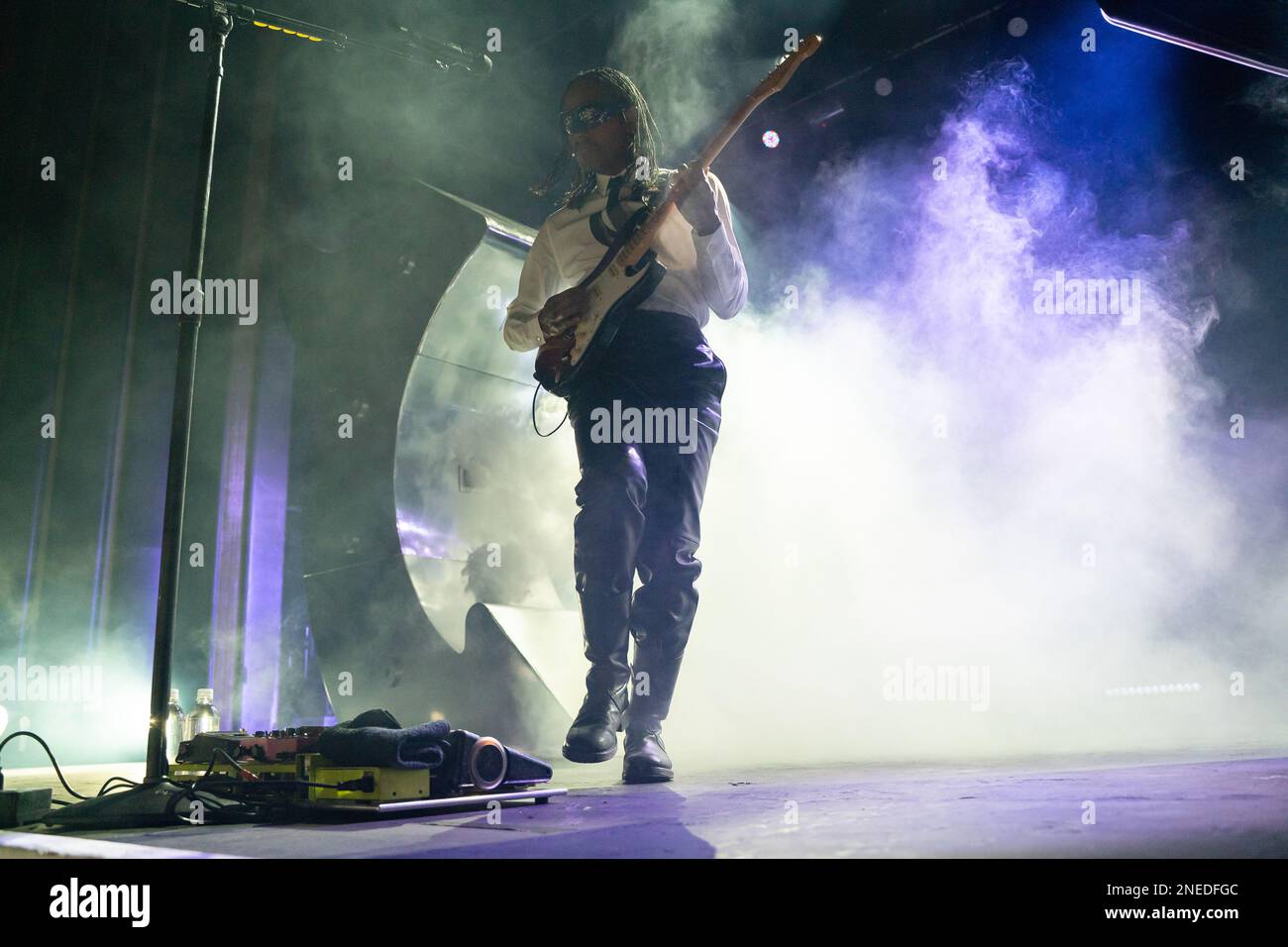 Singer-songwriter Steve Lacy performing at The Vogue Theatre in ...