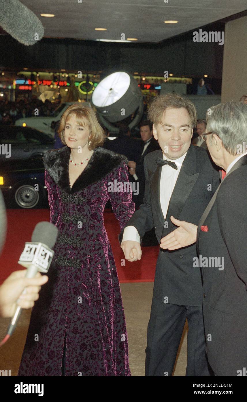 Andrew Lloyd Webber arrives with his wife, Madeline, for the opening of ...