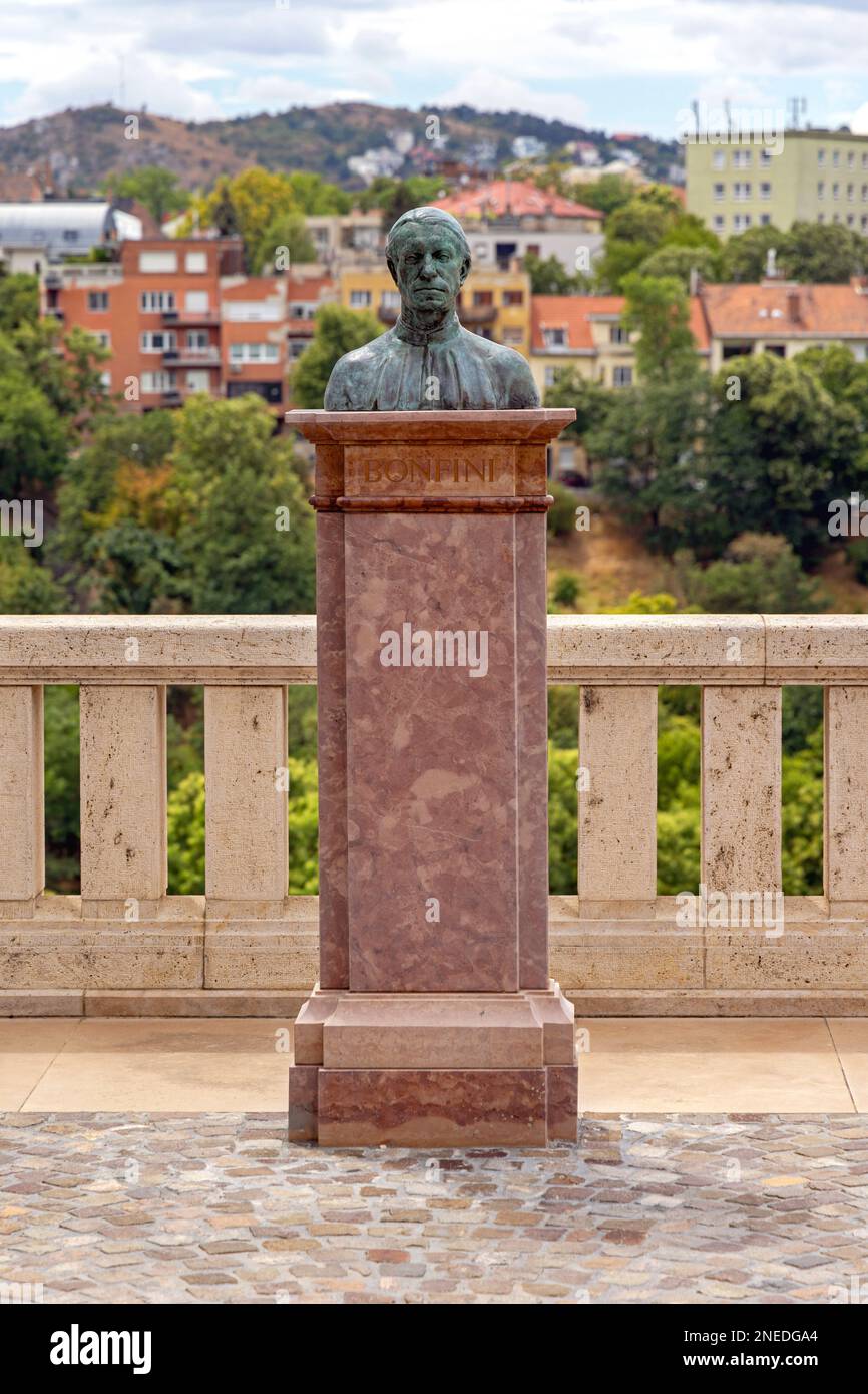 Budapest, Hungary - July 31, 2022: Bronze Bust Monument of Famous ...