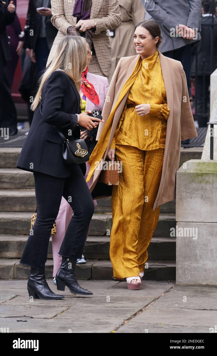 Amber Le Bon (right) arrives for a memorial service to honour and ...