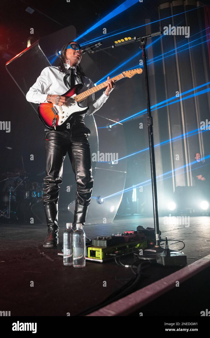 Singer-songwriter Steve Lacy performing at The Vogue Theatre in ...