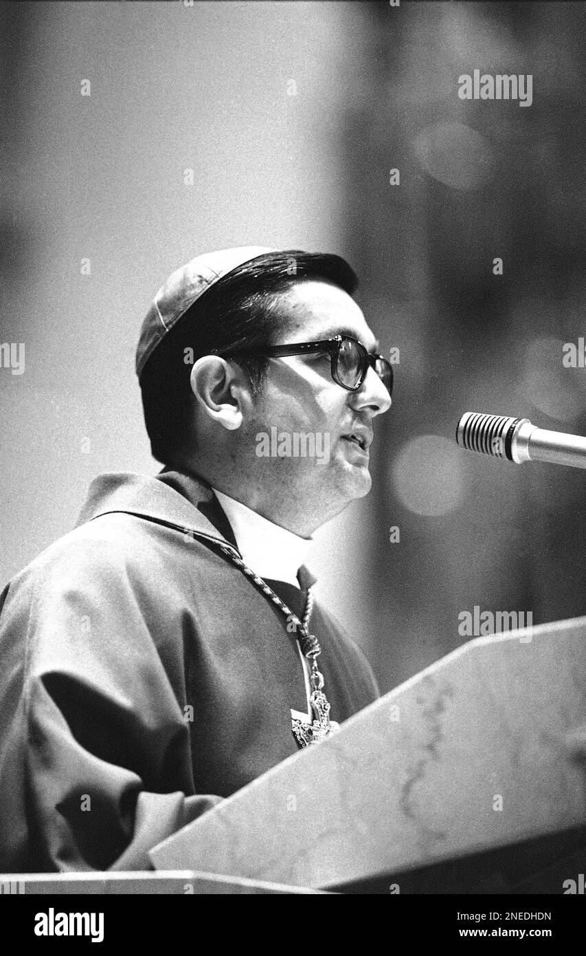 Cleveland Bishop Anthony Pilla celebrates Mass during a memorial ...