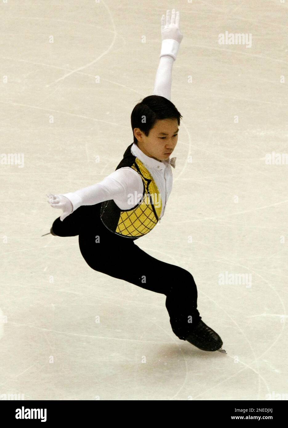 Denis Ten of Kazakhstan performs in the men's short program at the ISU ...
