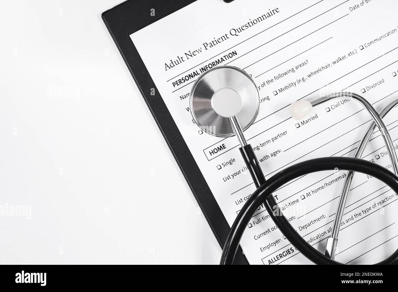 Adult new patient questionnaire hi-res stock photography and images - Alamy