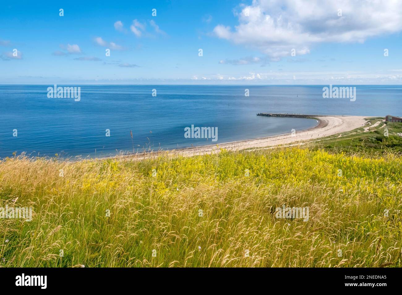 View of the North Sea from the cliff edge path, Helgoland Stock Photo ...