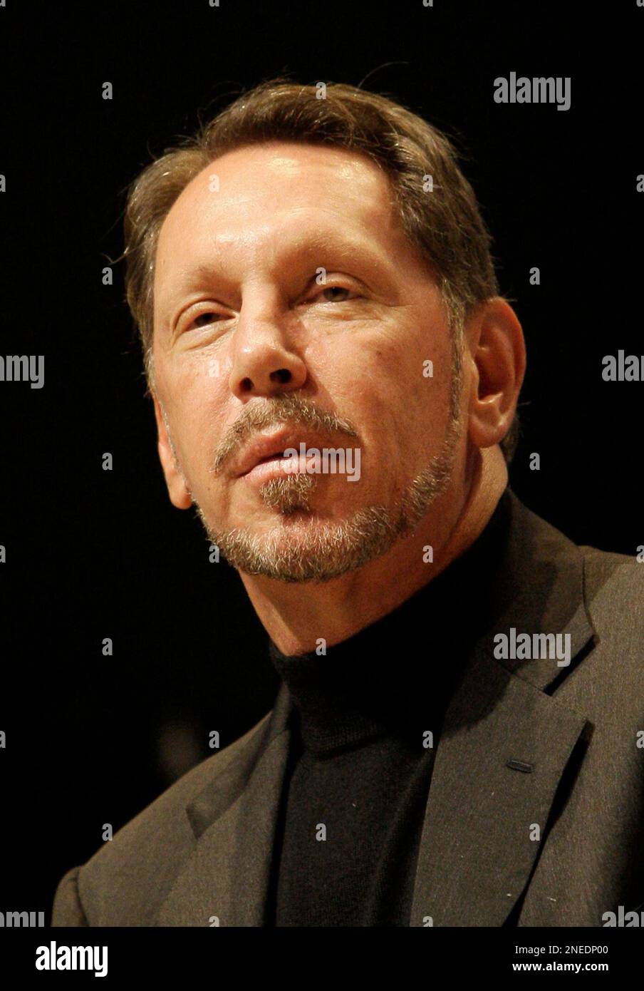 Oracle CEO Larry Ellison speaks at an Oracle and Sun Strategy Update ...
