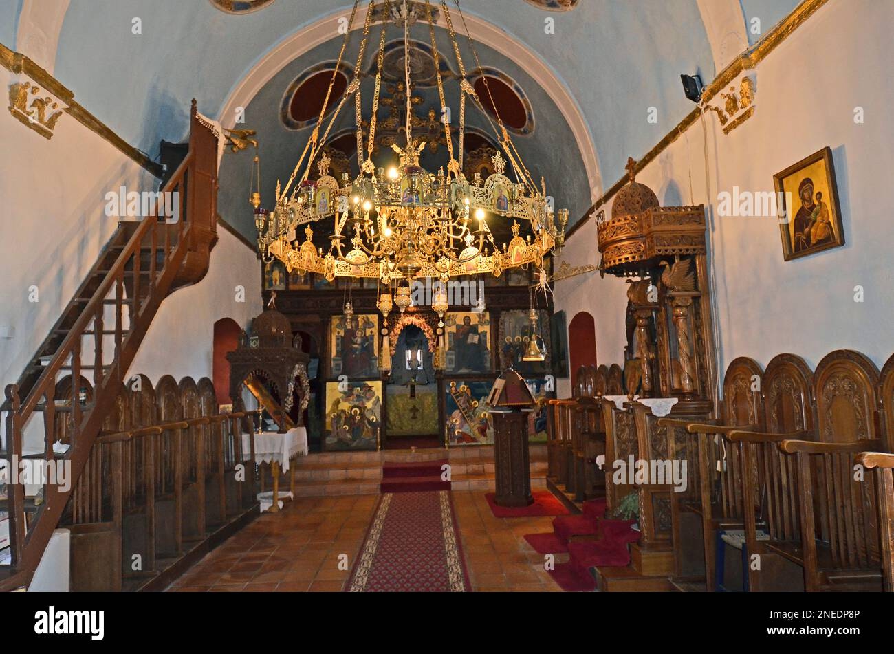 Greece, Crete, inside the small public Monastery Vidianís situated on ...