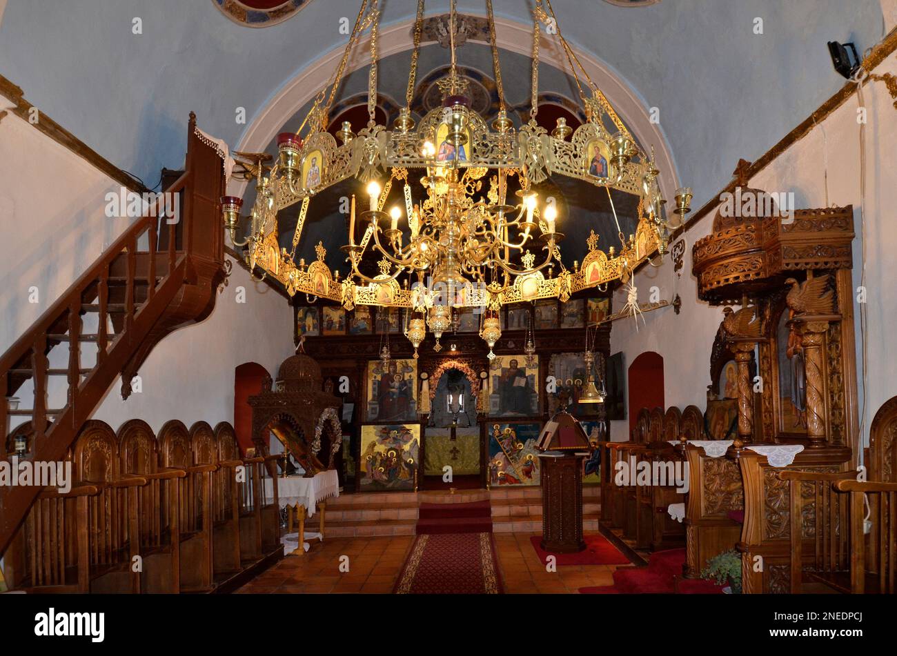 Greece, Crete, inside the small public Monastery Vidianís situated on ...