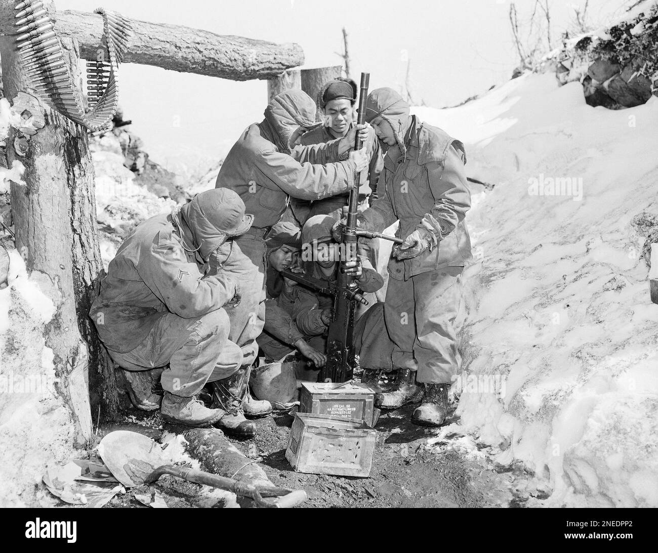 A group of soldiers, from a Philippine battalion, wear cold weather ...