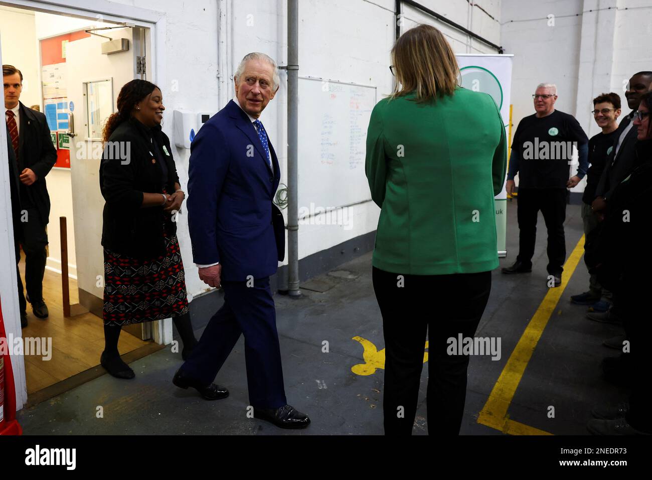 King Charles III during a visit to the Milton Keynes food bank, to see ...