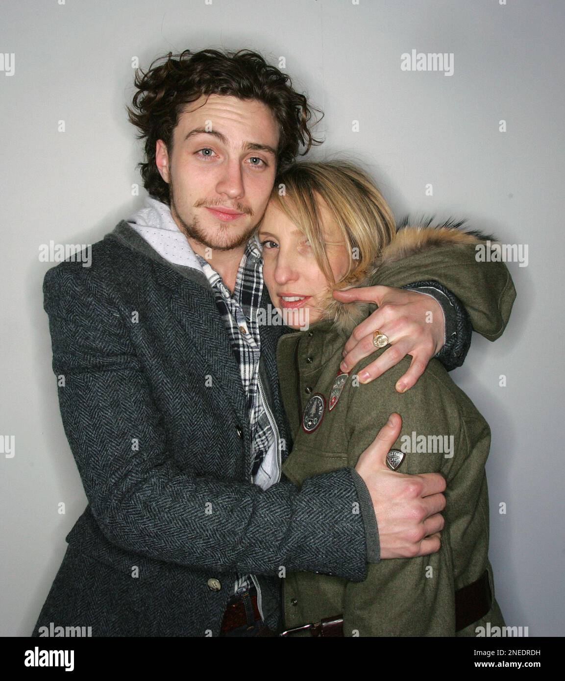 Actor Aaron Johnson and director Sam Taylor-Wood of the film Nowhere ...