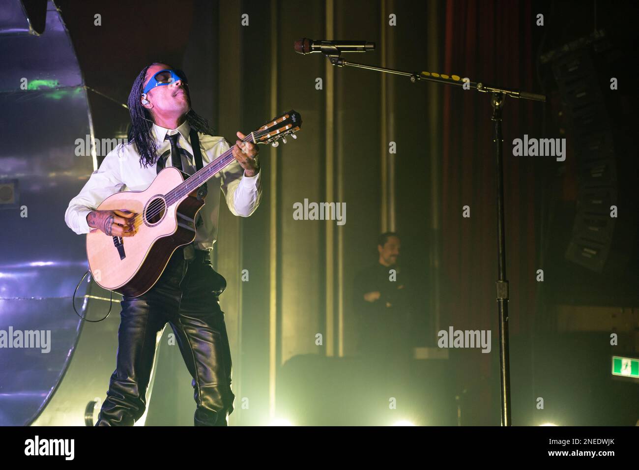 Singer-songwriter Steve Lacy performing at The Vogue Theatre in ...