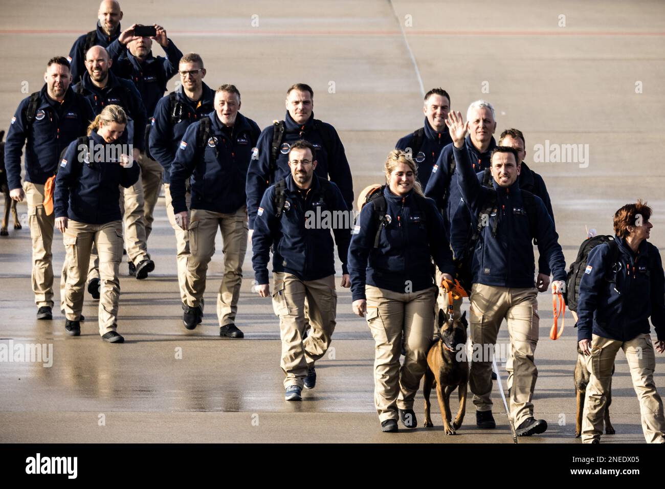 EINDHOVEN - Members of the Dutch search and rescue team USAR on their ...