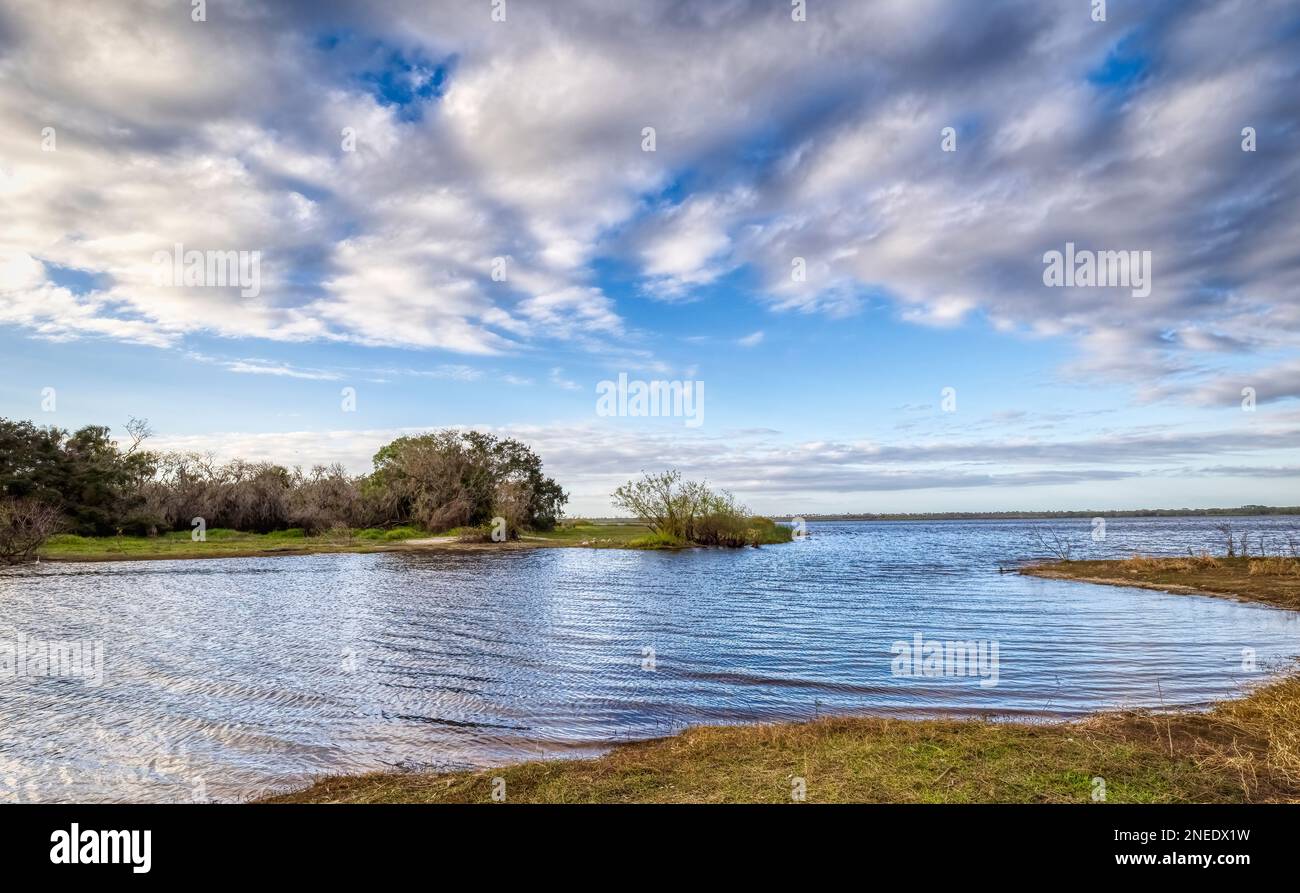 White clouds over Myakka River Myakka River State Park in Sarasota ...