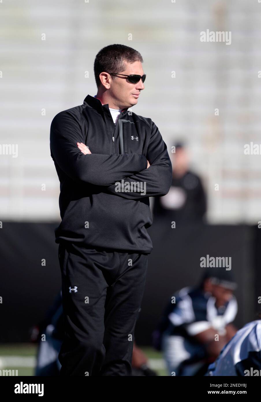 Detroit Lions coach Jim Schwartz is pictured during the Senior Bowl ...